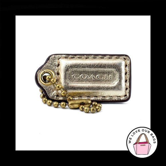 Coach | Accessories | 5 Small Coach Gold Metallic Leather Brass Key Fob ...